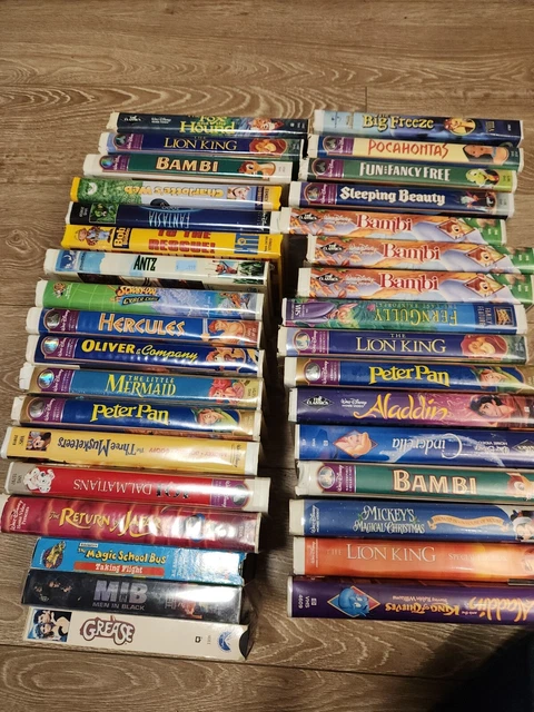 VHS MEGA LOT Make And Offer - 34 total Lion King, Bambi, Fox And Hound ...
