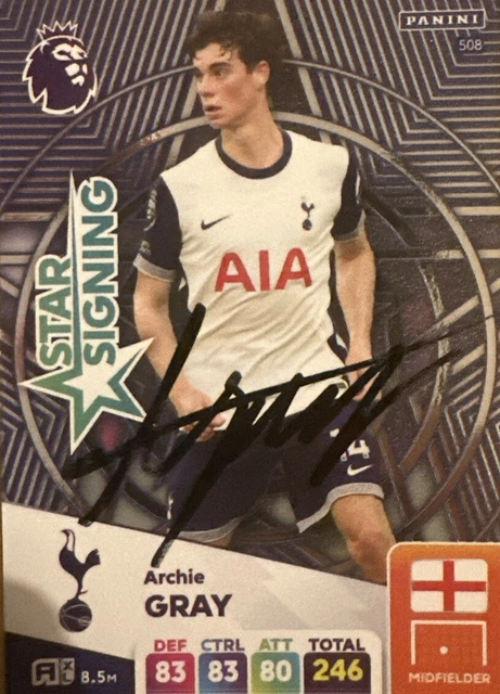 TOTTENHAM ARCHIE GRAY Hand Signed Adrenalyn 24/25 Shiny Update Card £9. ...