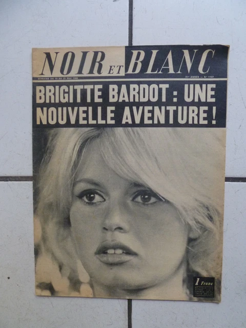 MAGAZINE NOIR ET blanc n° 1107 1966 - Cv Brigitte BARDOT EUR 15,00 - PicClick FR