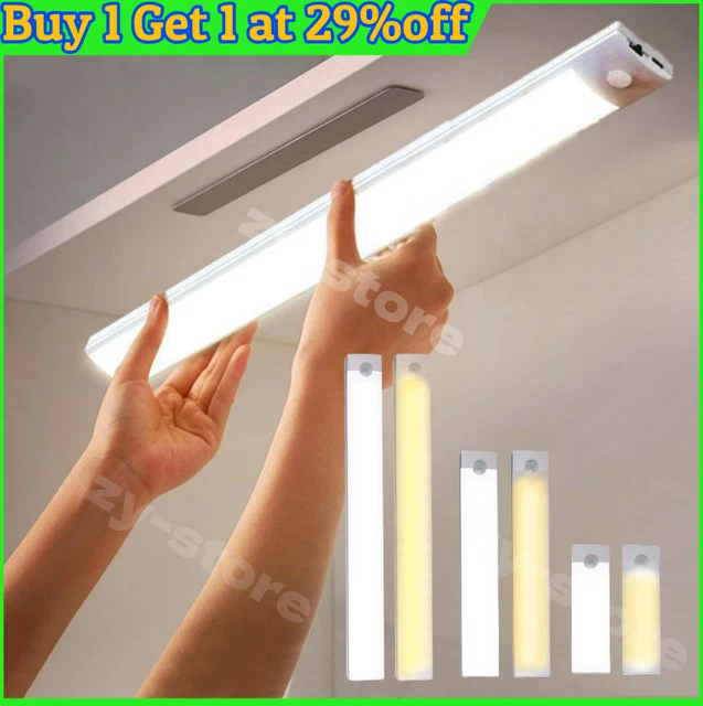 LED PIR MOTION Sensor Strip Light Magnetic Cabinet&Closet USB ...