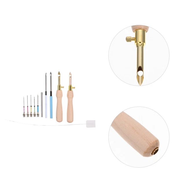 POINT DE BRODERIE Au Poinçon Fil Outil Tressage Outils Trousse Crochet ...