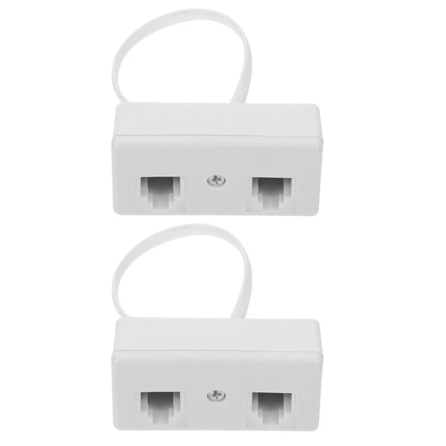 2 STÜCK RJ11/RJ14-ADAPTER, Telefonleitungsadapter, Telefon-Splitter ...