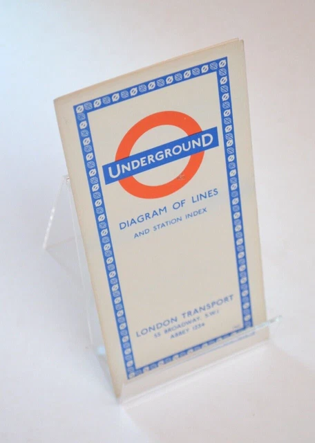 LONDON TRANSPORT UNDERGROUND Map Diagram of the Lines Hutchison 1962 £ ...