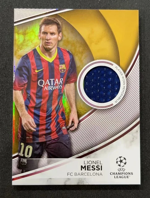 2023-24 TOPPS UEFA Lionel Messi #TS-LM Superstar Relics Gold /50 FCB ...