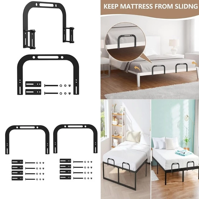 METAL BED FRAME Stabilizer Adjustable Mattress Anti-Skid Retainers for ...