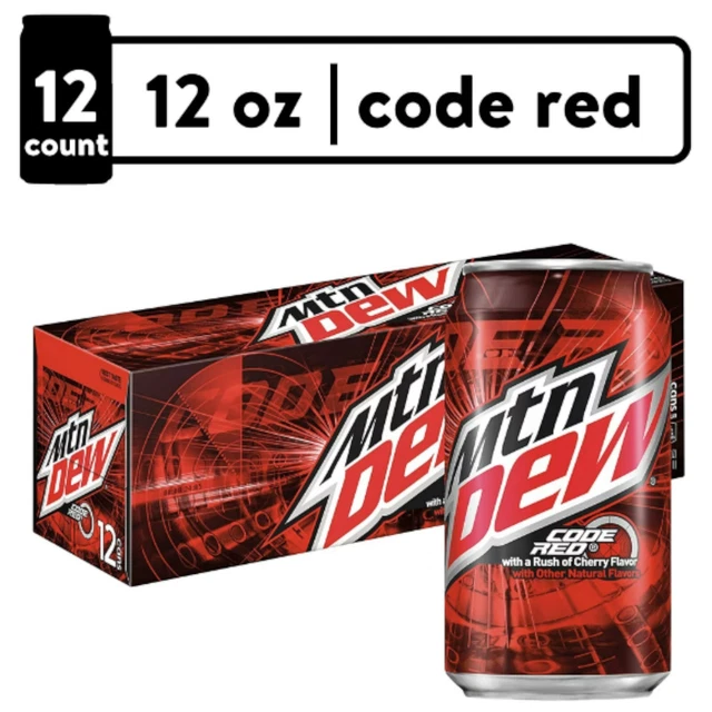 MOUNTAIN DEW CODE Red Soft Drink 12 Pack 12oz Cans Soda £25.66 ...
