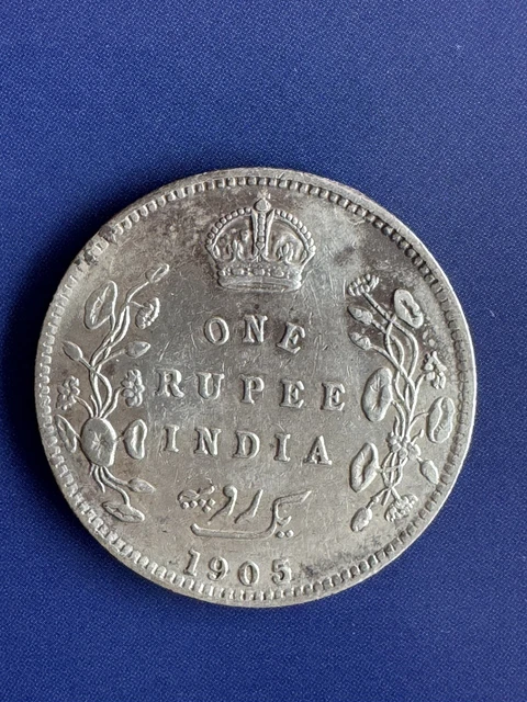 INDIA 1905 KING Edward VII One Rupee Coin, silver. Fine. £10.06 ...