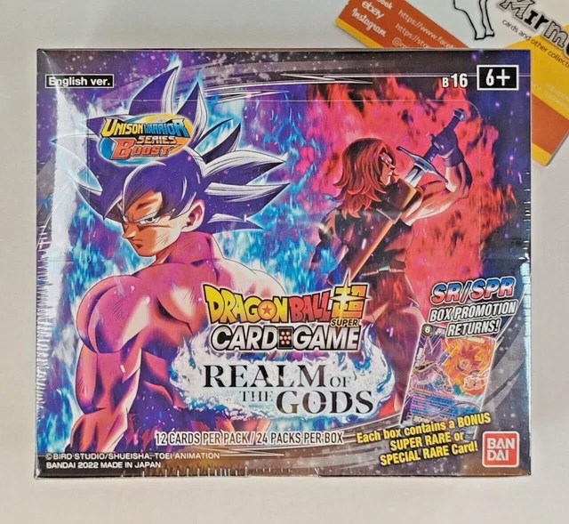 DRAGON BALL SUPER Realm of Gods Booster Box Card Game ENG Sealed £145. ...