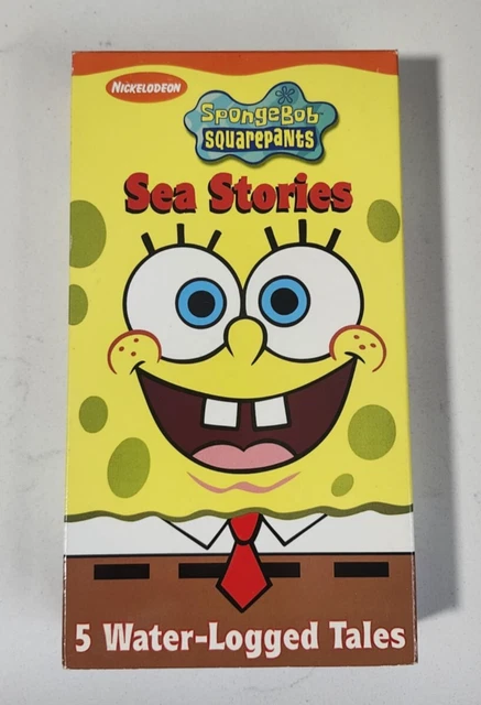SPONGEBOB SQUAREPANTS - Sea Stories VHS Tape 2002 Nickelodeon Cartoon 5 ...