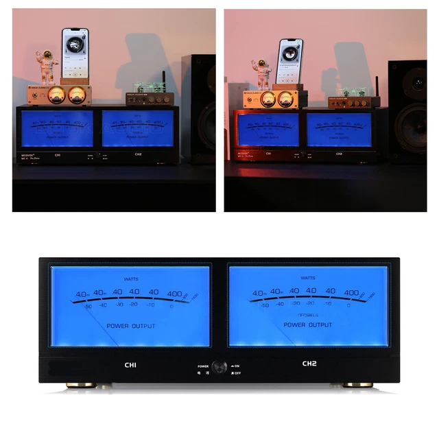 DB PANEL DUAL Analog VU Meter MIC/LINE Sound Level Indicator Audio ...