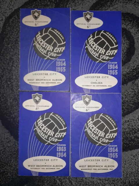 4 LEICESTER CITY 1960s official football programmes £10.00 - PicClick UK