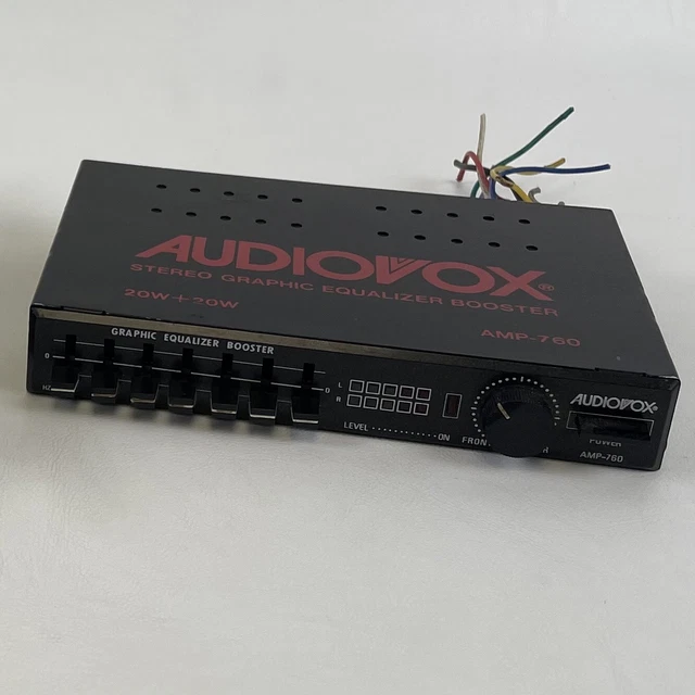 VINTAGE AUDIOVOX STEREO Graphic Equalizer Booster 20W + 20W [AMP-760 ...