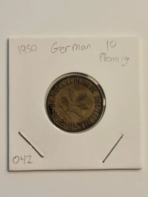 1950 GERMANY 10 Pfennig Coin £0.77 - PicClick UK