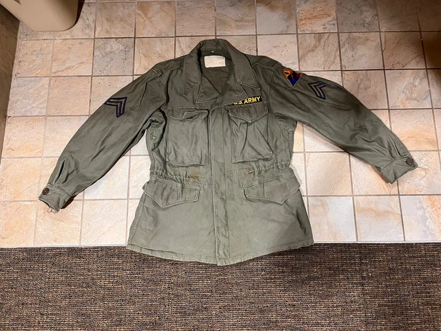WW2 WWII US ARMY M1943 M43 FIELD JACKET-34R 6th Armored Division Coat ...