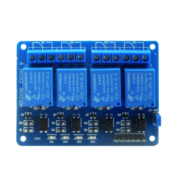 4 CHANNEL DC 5V Relay Module with Optocoupler for Arduino UNO R3 MEGA ...