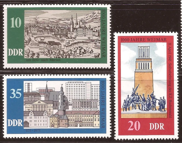 DDR GDR EAST GERMANY 1975 1000th Anniv. Weimar MNH MINT SET COMMUNIST ...