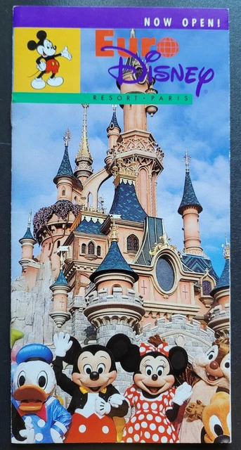 VERY RARE 1992 Euro Disney Disneyland Paris Resort Opening Advertising ...