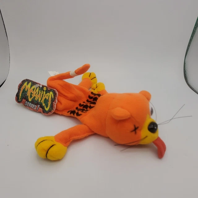 MEANIES RARE SPLAT THE ROAD KILL KAT 1997 Cat Bean Bag Plush Toy With ...