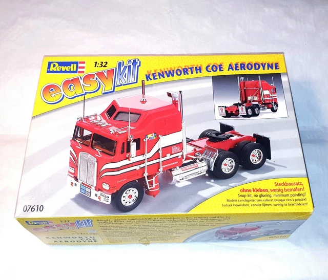 REVELL 1:32 CAR kit: Kenworth Coe Aerodyne, truck cab. Easy Kit - 07610 ...