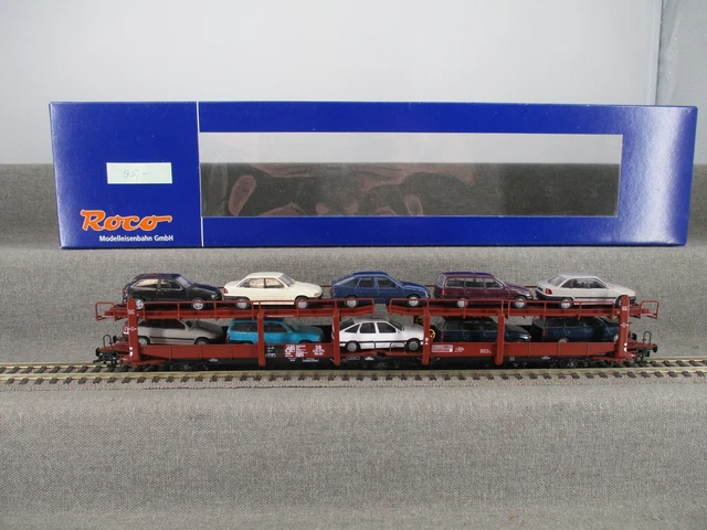 ROCO SPUR H0 66529 Güterwagen Autotransportwagen der DB in OVP EUR 79 ...