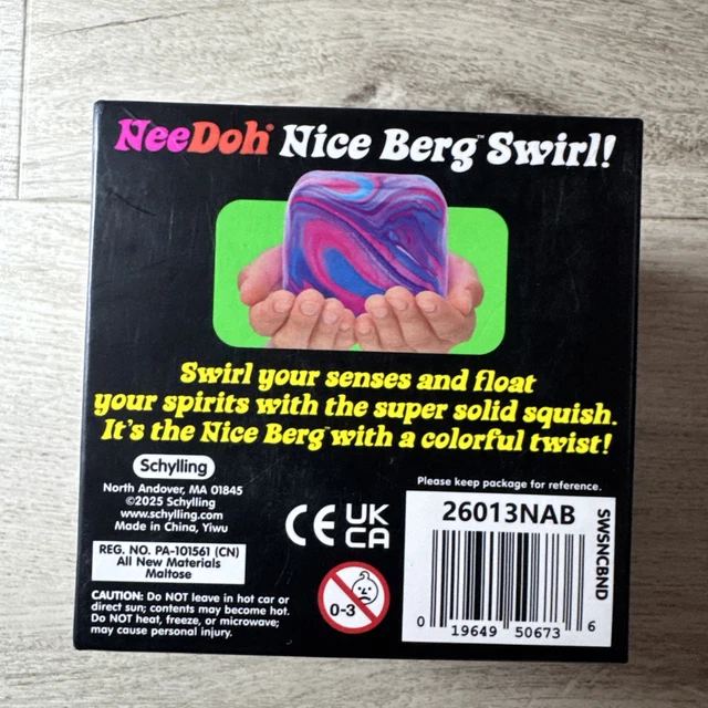 NEEDOH NICE BERG Swirl XL Giant Nee Doh Squishy Swirl Cube Stress Toy ...