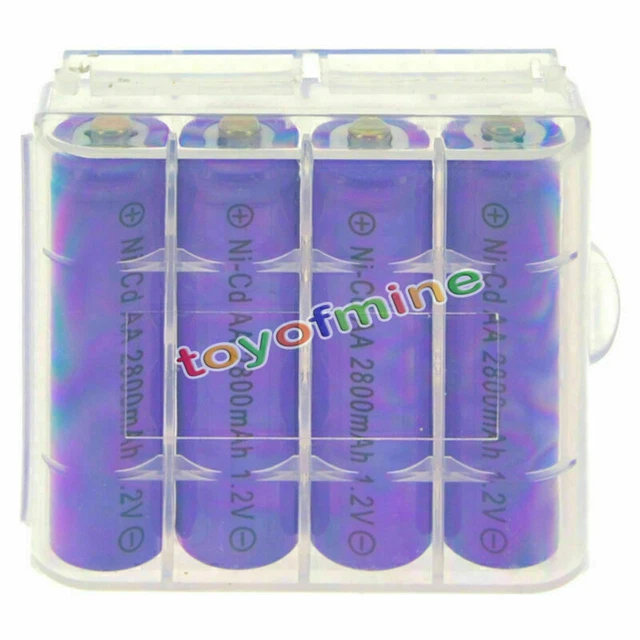 24 AA PURPLE Rechargeable Batteries NiCd 2800mAh 1.2v Solar Light ...
