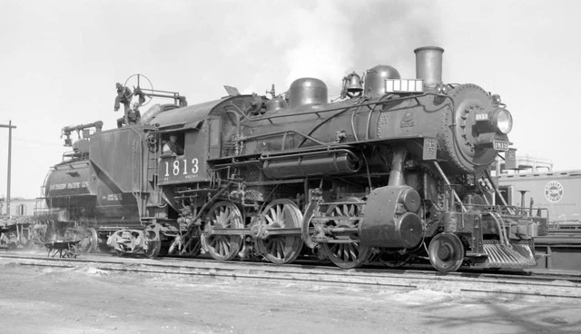 SP SOUTHERN PACIFIC Railroad Locomotive Engine No 1813 Old Train Photo ...