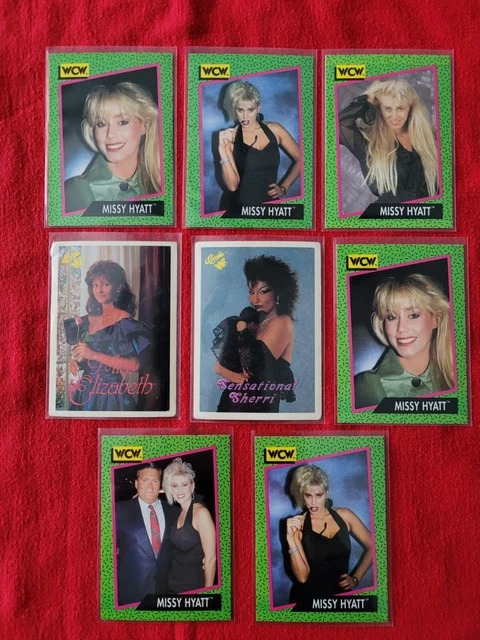 WWF WWE WCW Miss Elizabeth Missy Hyatt Sensational Wrestling Card Lot ...