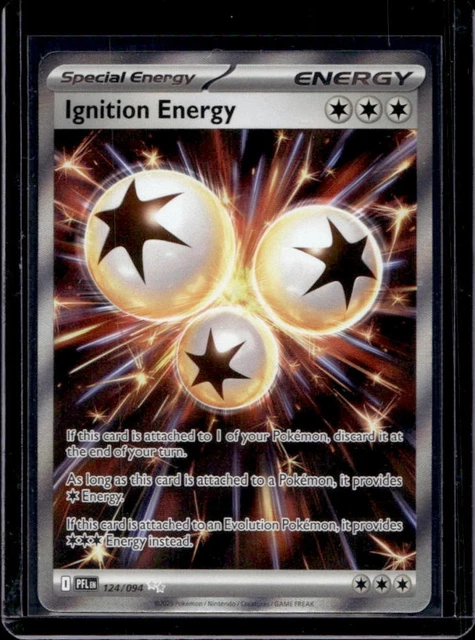 2025 POKEMON PHANTASMAL Flames PFL EN Ignition Energy Ultra Rare #124/ ...