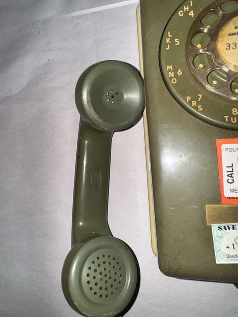 VINTAGE GREEN ROTARY Dial Wall Phone From Gettysburg Untested £409.13 ...