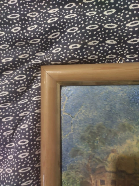 ANCIEN TABLEAU HUILE sur plaque emaillée emaux signé original EUR 14,00 ...