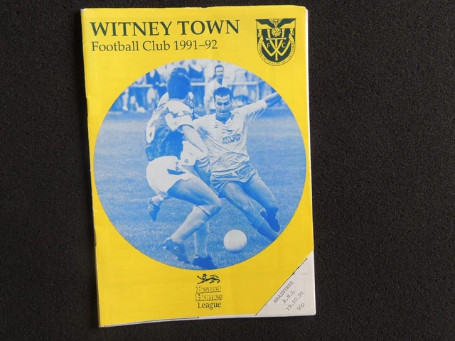 WITNEY TOWN V Braintree Town 26th March 1993 Official Programme £3.97 ...