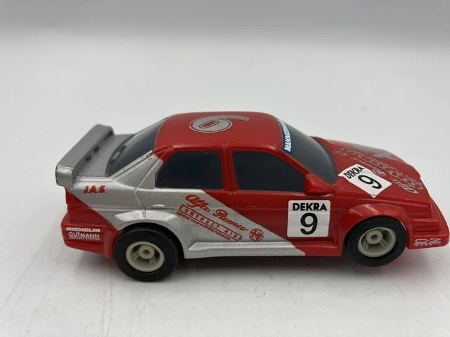 MICRO SCALEXTRIC ALFA Romeo rally racing car scale 1/64 12 volt £10.00 ...