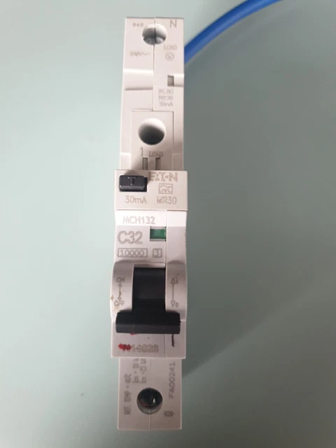 MEM EATON RCBO 32 Amp 30mA Tipo C 32A MR30 POD Memshield 2 Memere ...