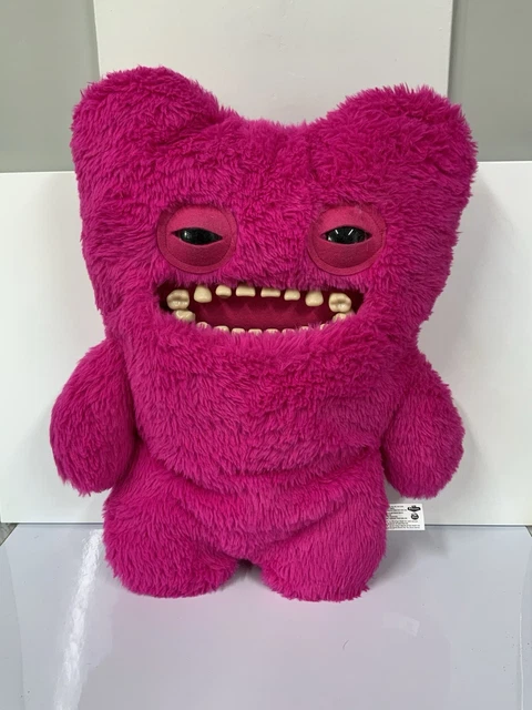 FUGGLER MR BUTTONS Big Fugg XL Pink Fur HTF Soft Toy Plush 18” £34.50 ...