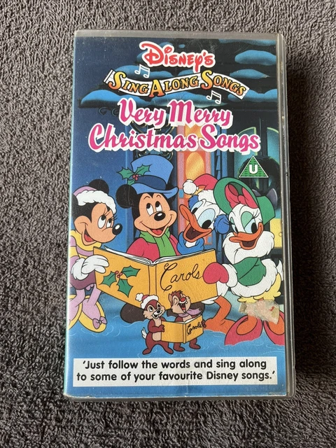 SING ALONG SONGS Very Merry Christmas Songs (VHS 1996) Vintage Disney ...