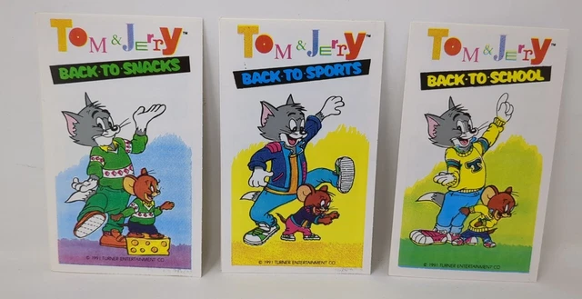 TOM AND JERRY Back to School Trading Cards Stickers Cartoon Network VTG ...