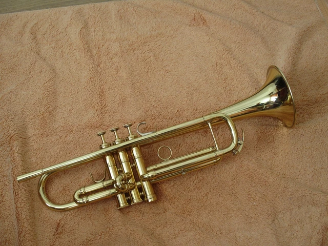 ADAMS A5 TRUMPET. Gold Lacquer. Bauerfeind Valves. Immaculate. w/Adams ...