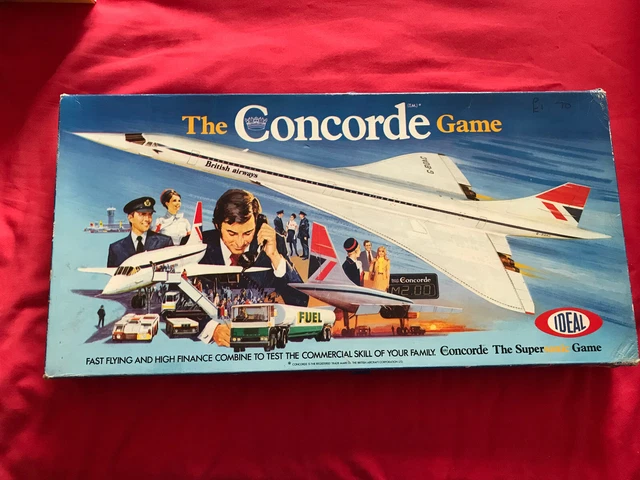 VINTAGE CONCORDE THE Supersonic Aeroplane Board Game 1976 By Ideal £12. ...
