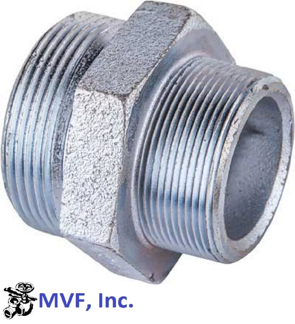 BOSS GROUND JOINT Male Spud Wing Nut Thread x 3/4" Male NPT Plated PTFE ...