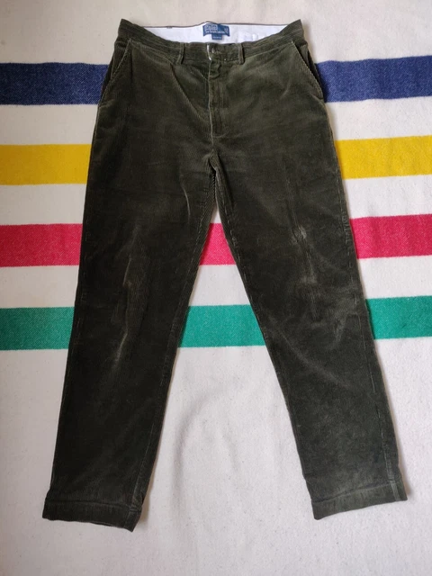 VINTAGE POLO RALPH Lauren Olive Corduroy Pants 34 x 34 $20.00 - PicClick CA