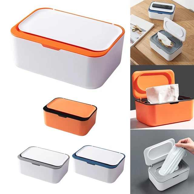 COMPACT AND SPACE saving Wet Wipes Storage Box Easy Access Desktop ...