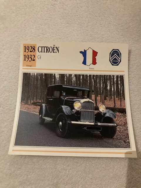 CARTE FICHE AUTO Citroen 7C Coupe 1935 1938 EUR 2,50 - PicClick FR