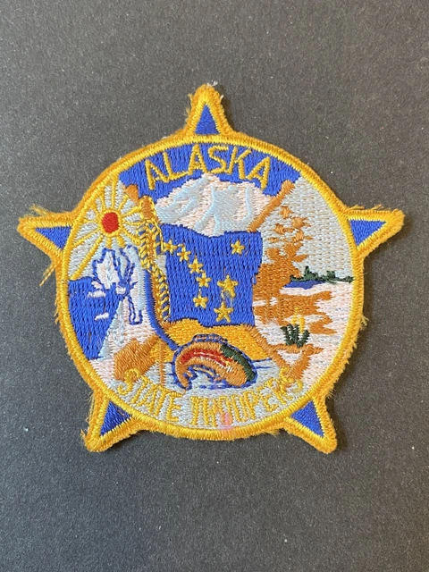 ALASKA STATE TROOPERS Yellow letters Shoulder Patch $20.00 - PicClick