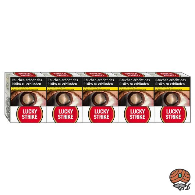 LUCKY STRIKE ORIGINAL Red/Rot Zigaretten XTRA (King) Box Stange 5x 36 ...