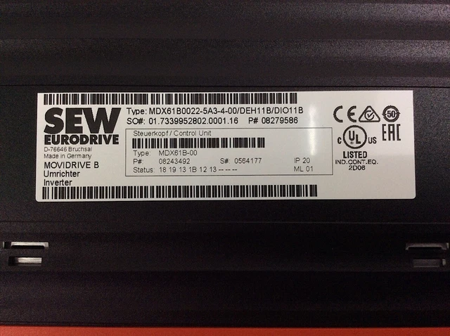 SEW MOVIDRIVE B inverter tipo. MDX60A0022-5A3-4-00 3,8kVA 5,5A EUR 49 ...