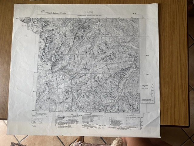 GEOGRAPHICAL MAP MILITARY Geographical Institute Baths Relief 1928 £15. ...