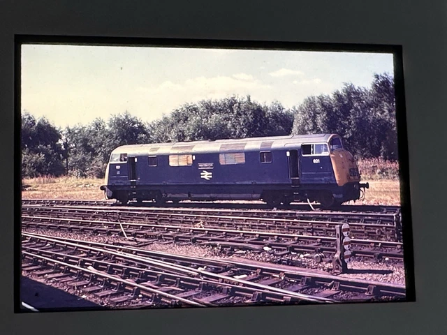 ORIGINAL RAILWAY SLIDE BR Blue Class 42 Diesel Hydraulic 821 at Exeter ...