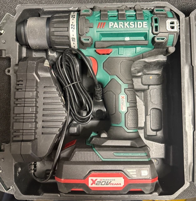 PARKSIDE PABS 20-LI E6 20V Cordless Drill Set £49.99 - PicClick UK