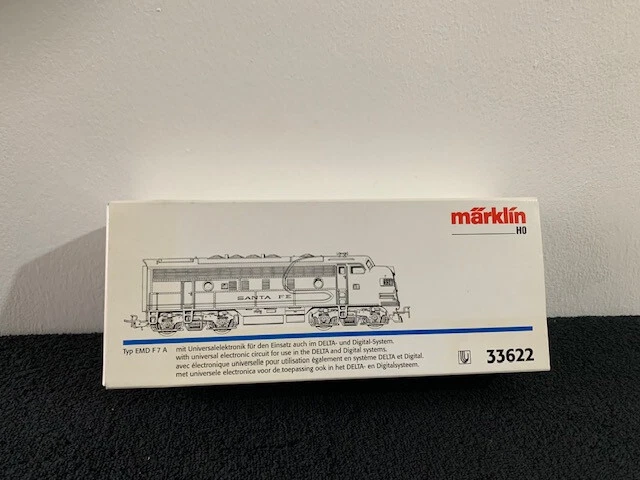 MÄRKLIN 33622 LEERKARTON US Diesellok EMD F7 A USA H0 OVP Santa Fe ...